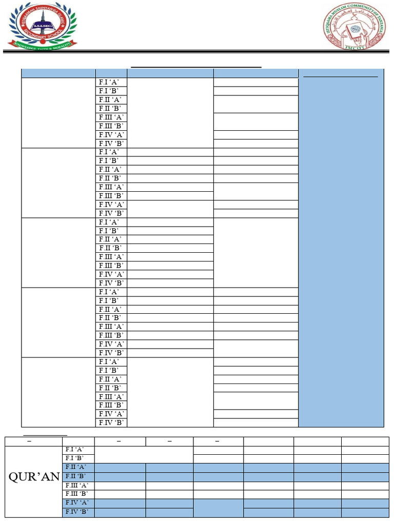 Remedial Timetable-2025-1 | PDF
