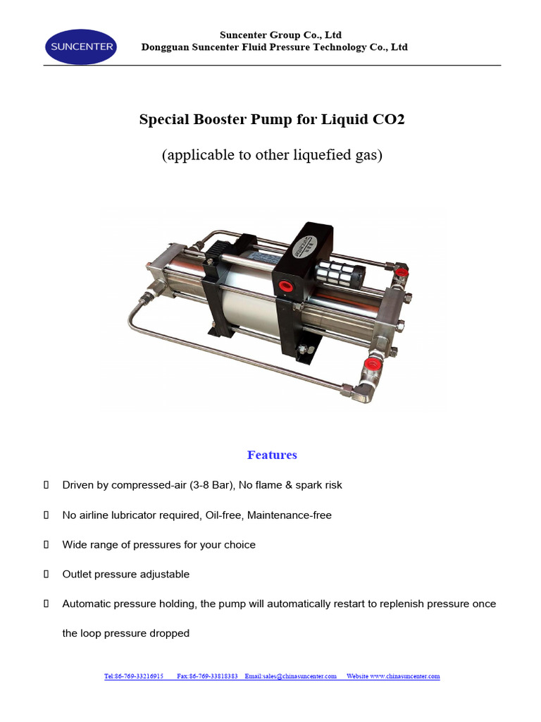 Liquid CO2 Booster Pump Systems | PDF | Pump | Valve
