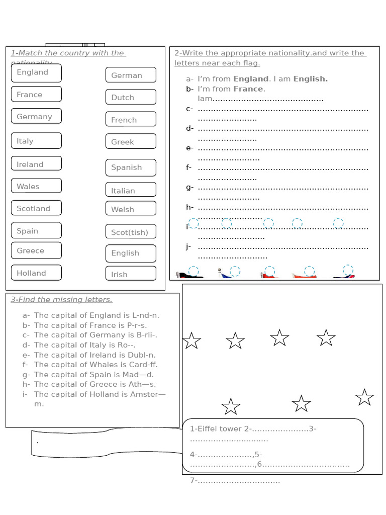 Countries Nationalities Flags Capitals | PDF