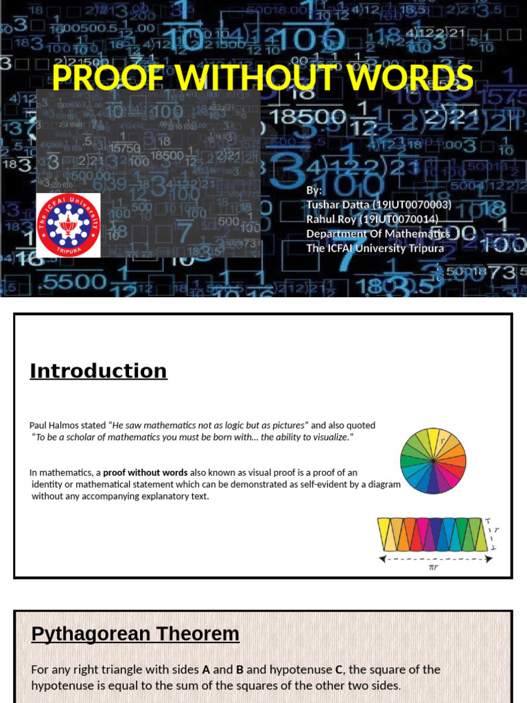 Visual Proofs in Mathematics | PDF | Mathematical Proof | Euclidean ...