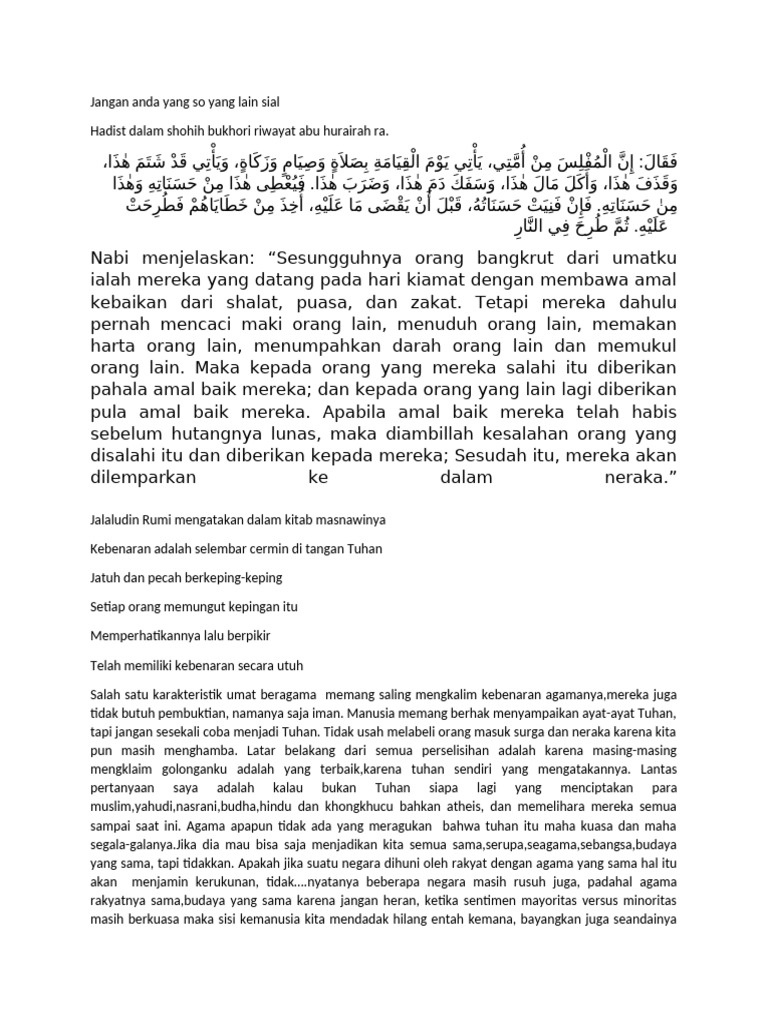 Draf Naskah Pidato Kka | PDF