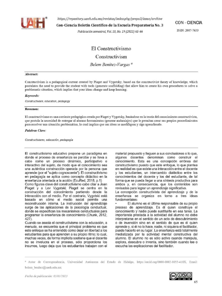 4 El Constructivismo | PDF