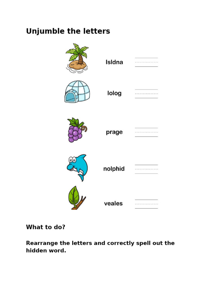 Jumble Words IX Eng Literacy Puzzle | PDF