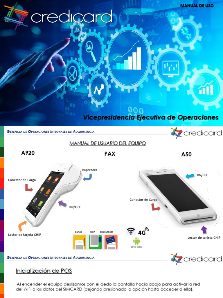 Manuel de Uso Pax A50 y A920 | PDF | Informática