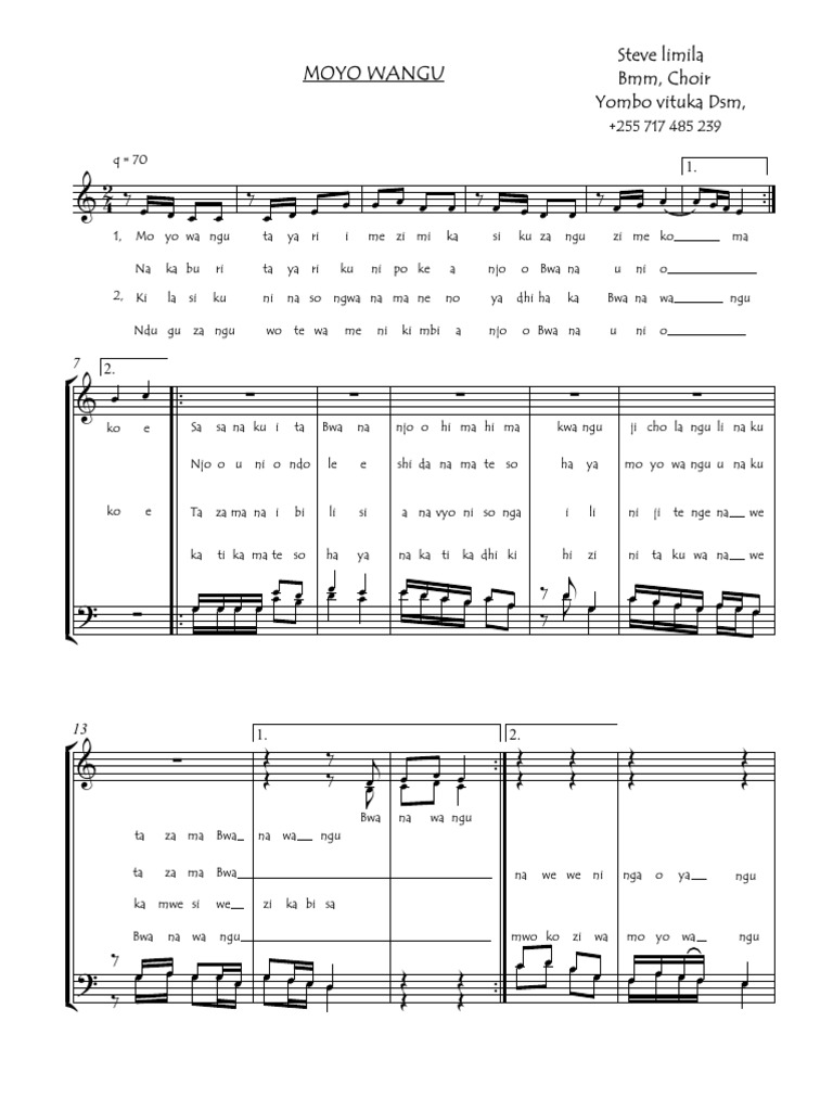 Moyo Wangu | PDF