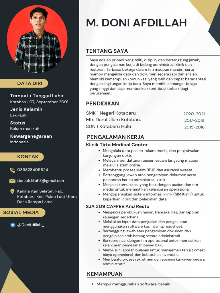 CV M. Doni Afdillah | PDF