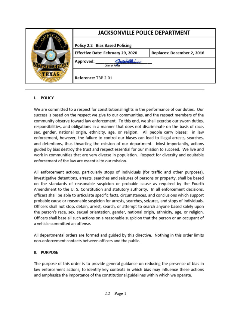 2.2 Bias Based Policing - 202007141625350570 (2) - 202111191520051702 ...