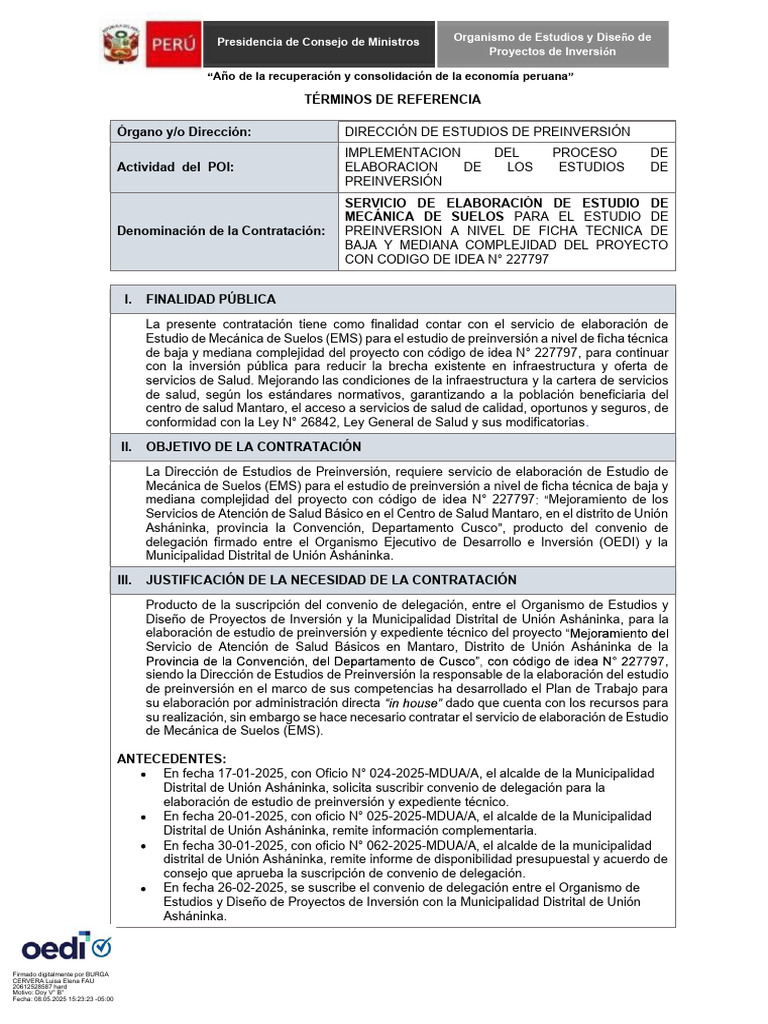 Servicio de Elaboraci - N de Estudio de Mecanica de Suelos | PDF | Fundación (Ingeniería ...