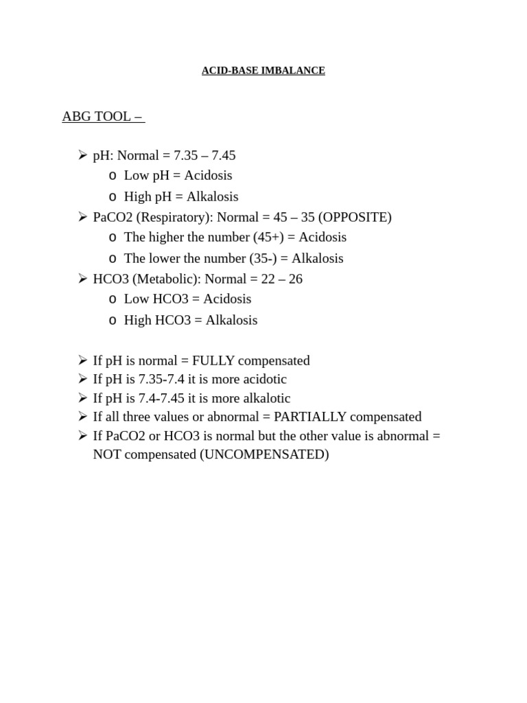 Understanding Acid-Base Imbalance | PDF
