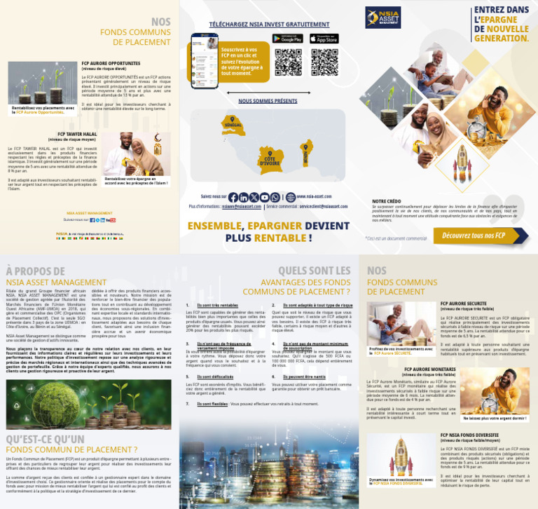 Investissez avec les FCP NSIA | PDF | Investir | Investisseurs