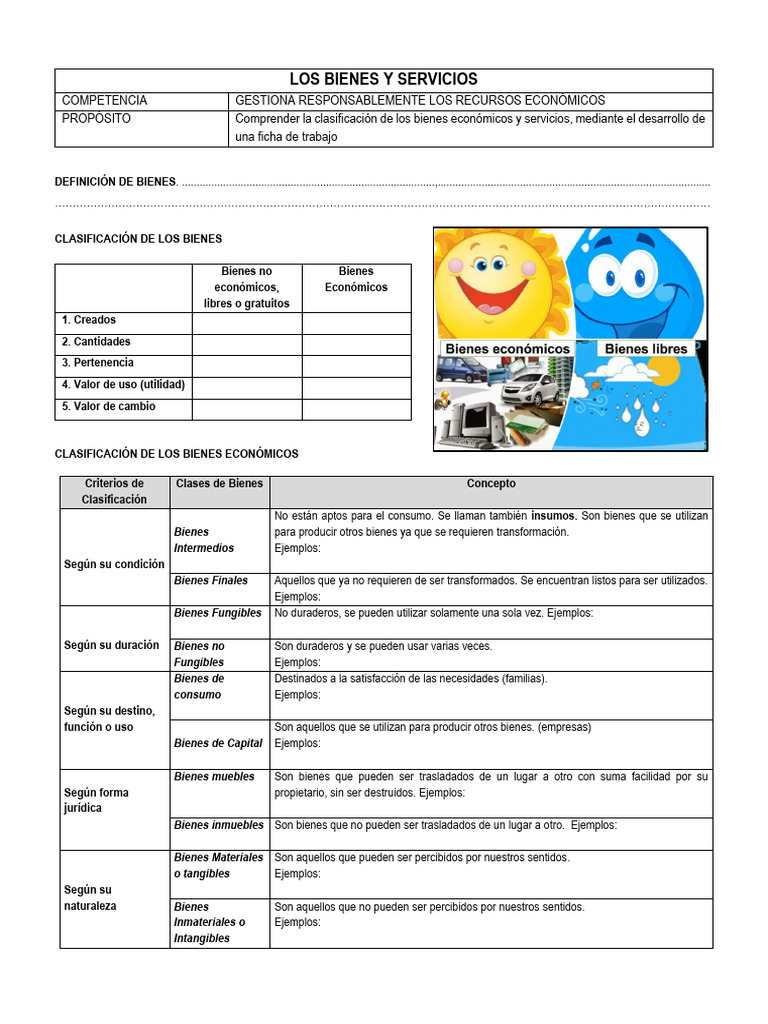 Clasificación de Bienes y Servicios | PDF | Bienes | Consumo (economía)