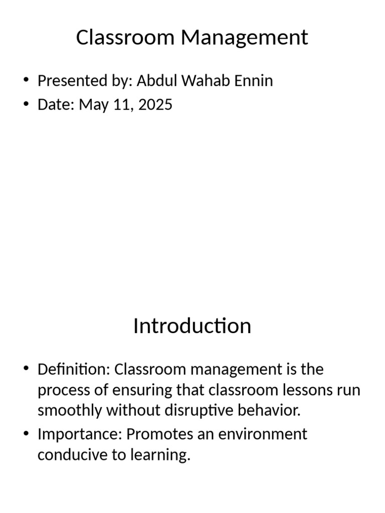 Effective Classroom Management Strategies | PDF