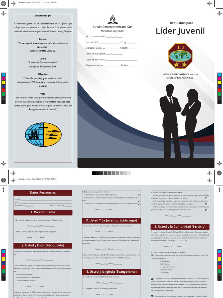 Lider Juven Tarjeta | PDF | Iglesia Adventista del Séptimo Día | Teología sistemática