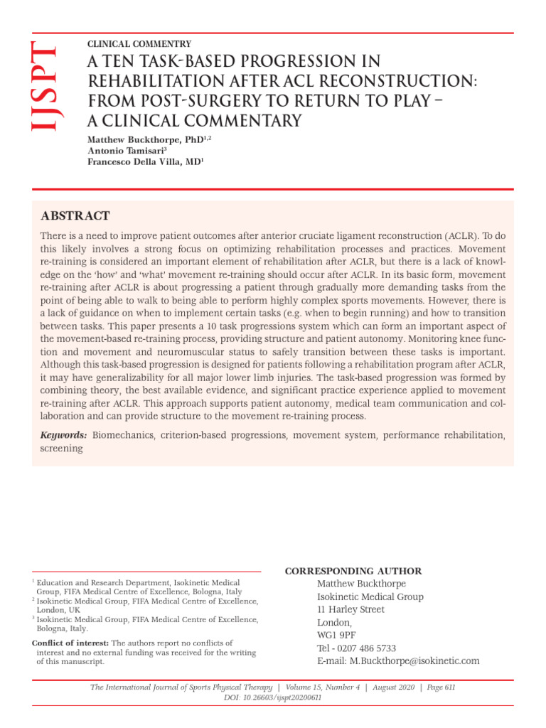 Ijspt 15 611 | PDF | Knee | Physical Therapy