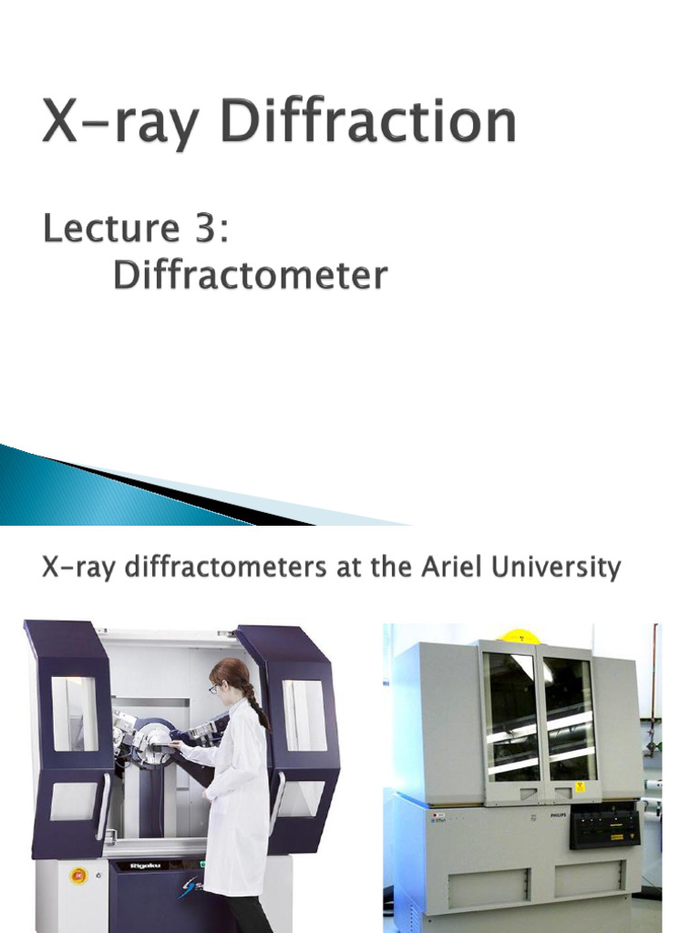 Lecture 3 Diffractometer | PDF | Electron | X Ray