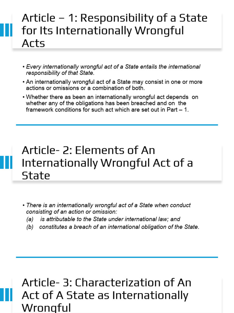 State Responsibility for Wrongful Acts | PDF | Political Science ...