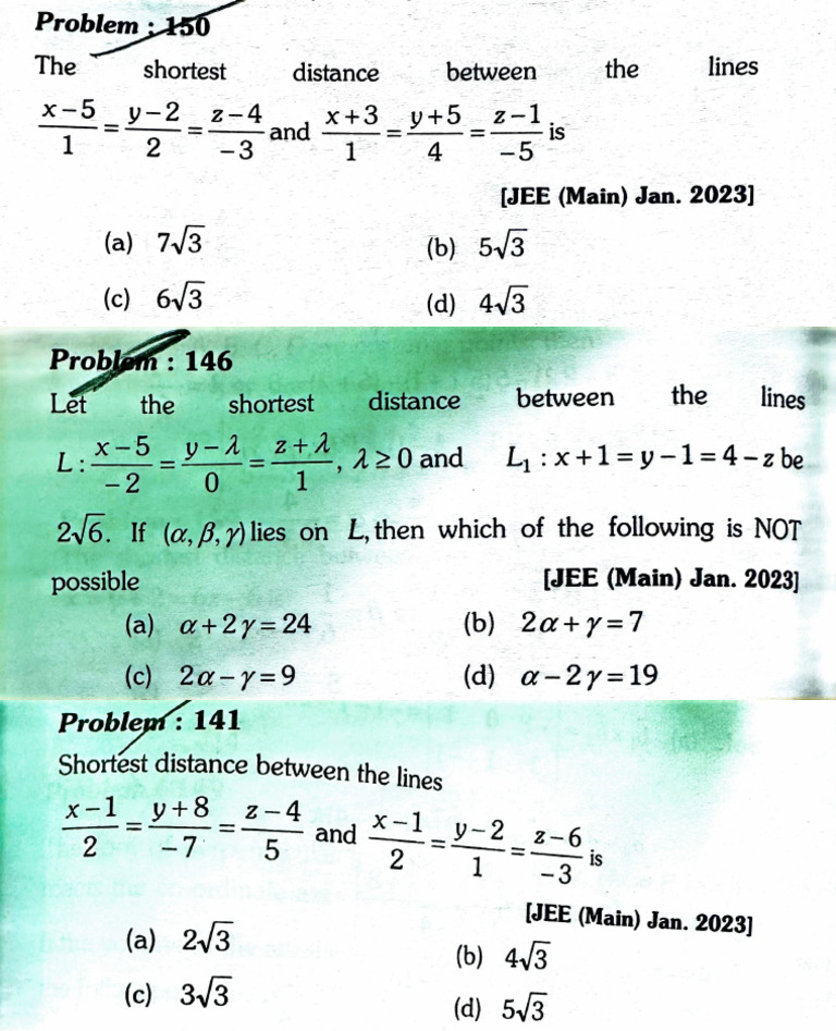 PYQ of 3D for homework | PDF