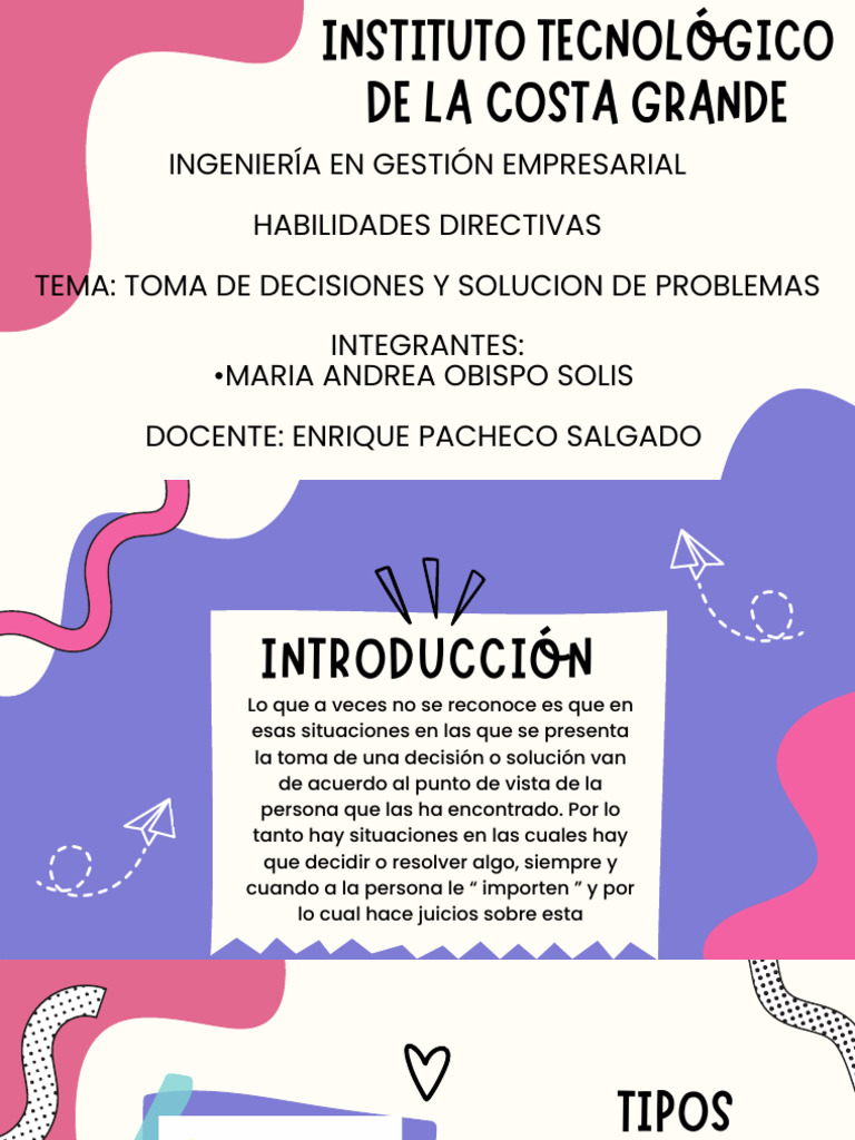 Obispo Solis Maria Andrea T5 Presentacion | PDF | Toma de decisiones ...