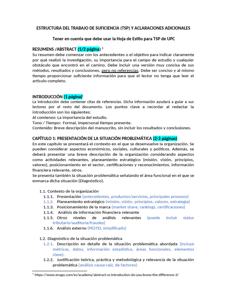 Estructura TSP 2025-1 Con Anexos. VF | PDF | Caso de estudio | Academia