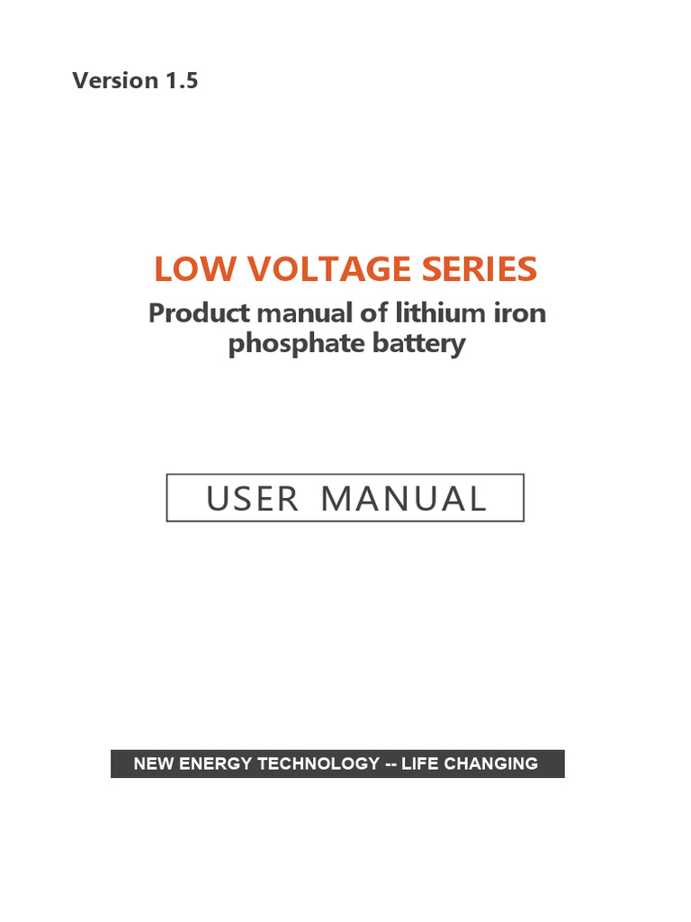 Battery Operating Manual | PDF | Lithium Ion Battery | Warehouse