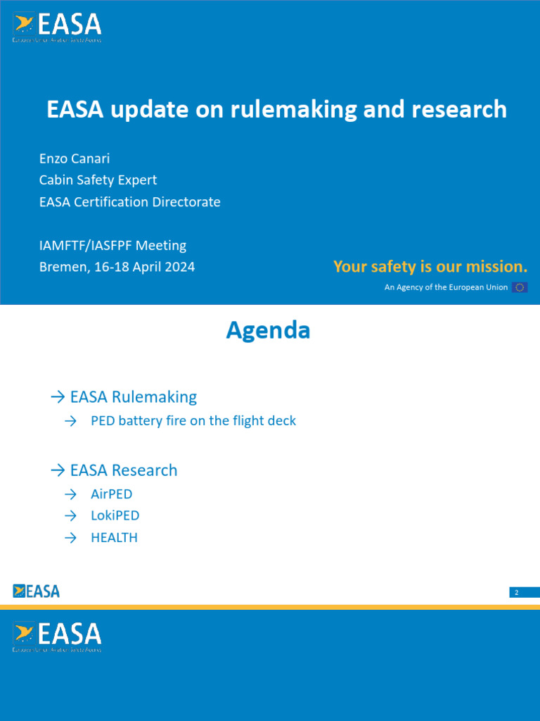 Canari-0424-EASA Update Rulemaking Research | PDF | Fires | Lithium Ion Battery