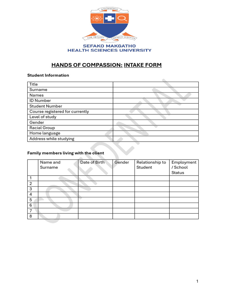 Hands of Compassion Application Form | PDF