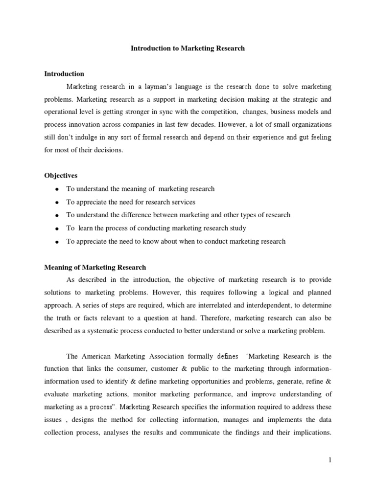 Handout 1 | PDF | Marketing Research | Research Design