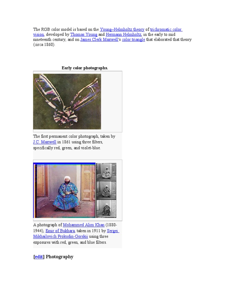 Young-Helmholtz Theory Trichromatic Color Vision Thomas Young Hermann ...