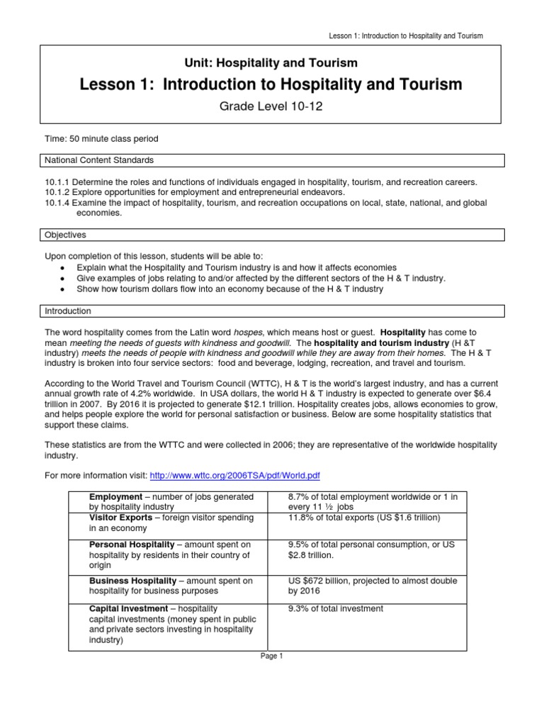 Introduction to Hospitality and Tourism | PDF | Montana | Tourism