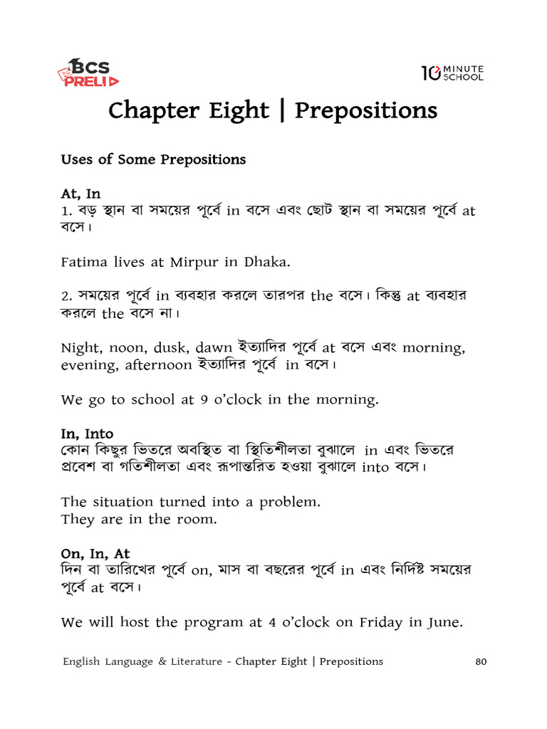 Digest Appropriate Preposition | PDF | Adjective | Linguistics