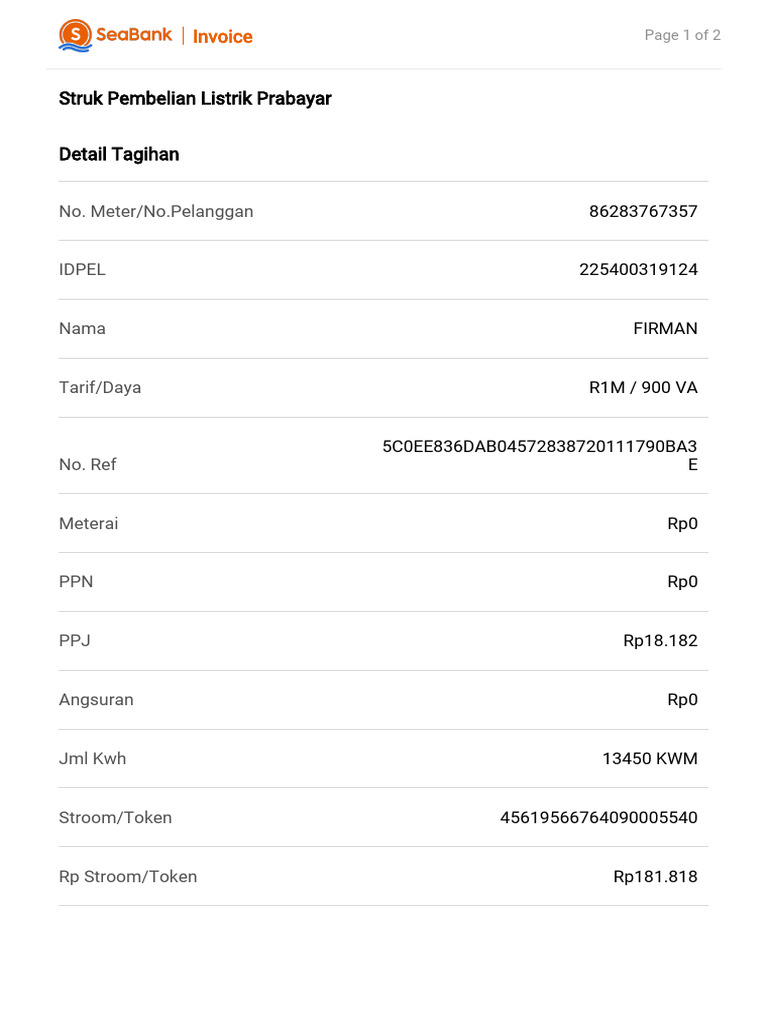 PLN Prabayar 200000 - 11 Apr 2025 | PDF