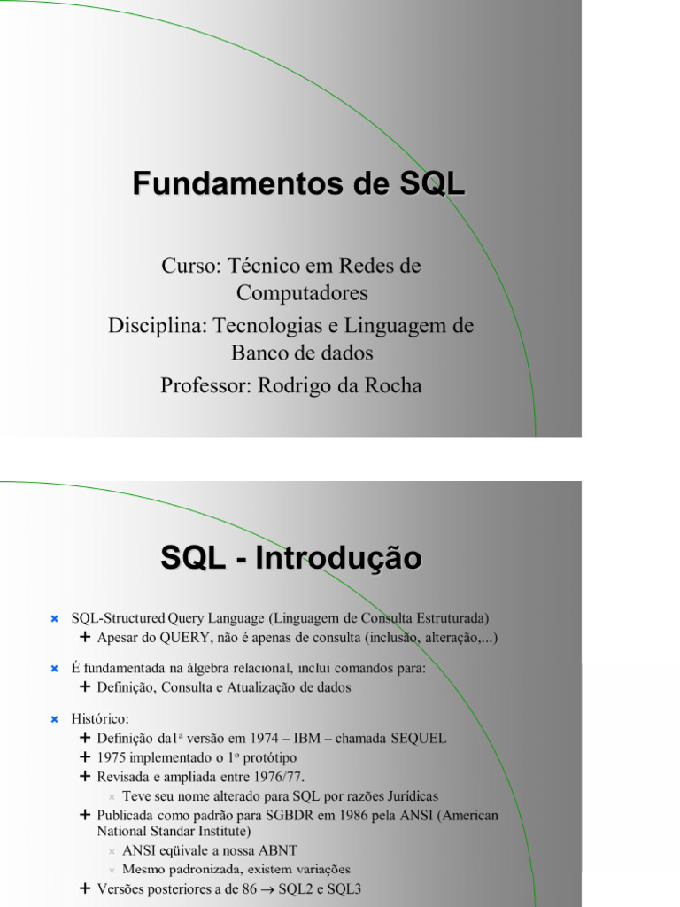 Fundamentos de SQL | PDF