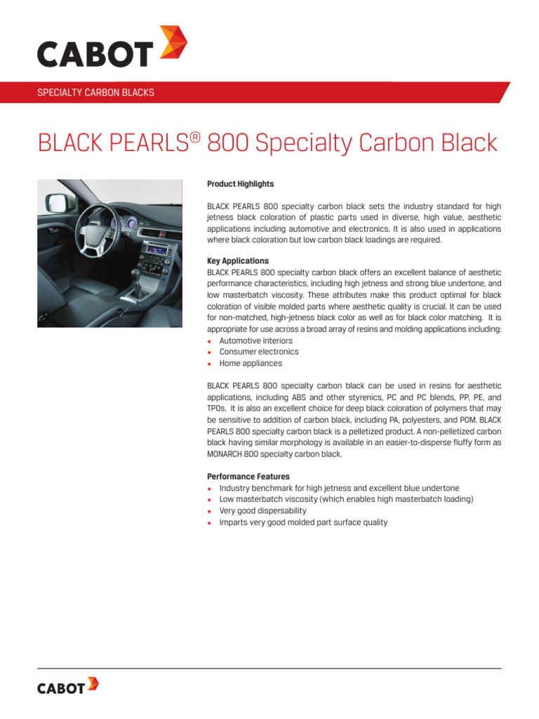 BLACK PEARLS 800 Carbon Black Overview | PDF | Building Materials ...