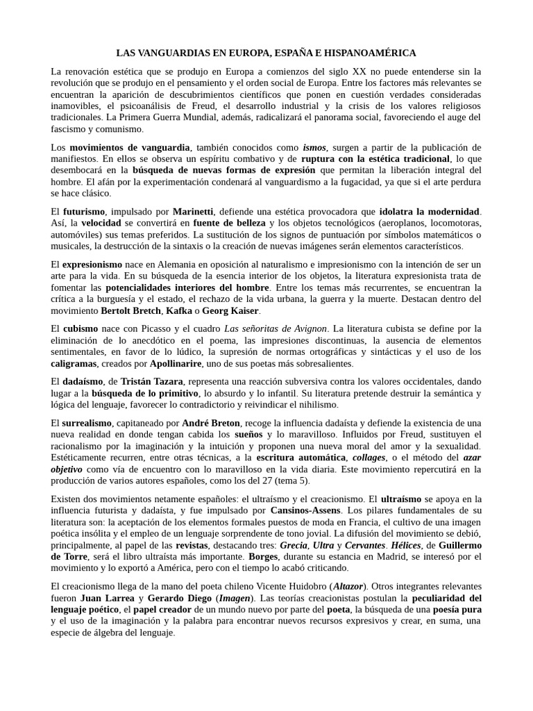 Tema 4 | PDF | Vanguardia | Expresionismo