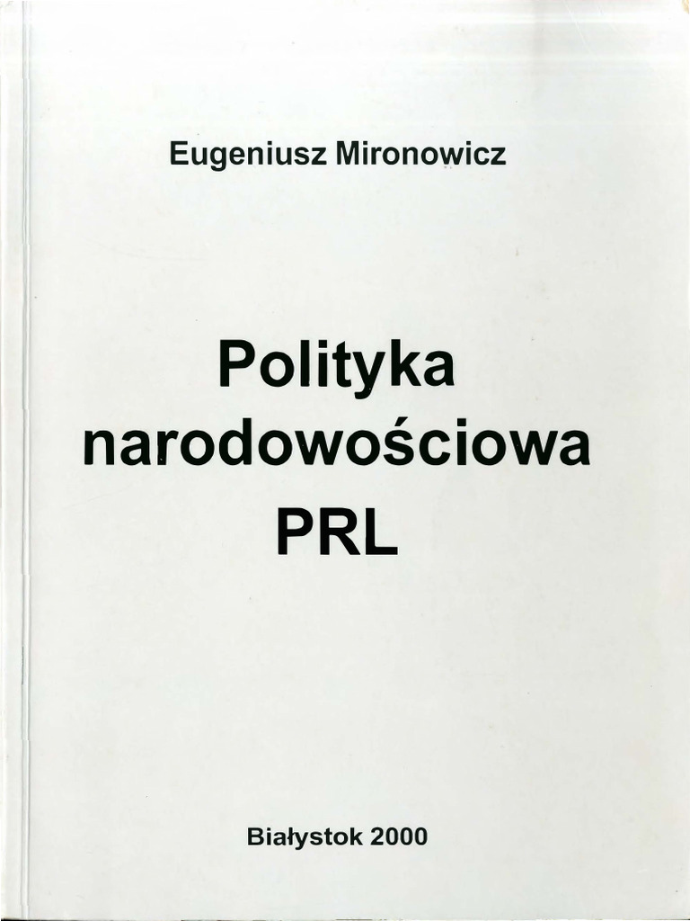 Polityka Narodościowa PRL | PDF