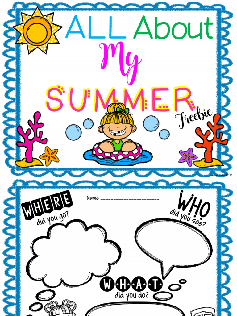 Summer Activity Reflection Template | PDF