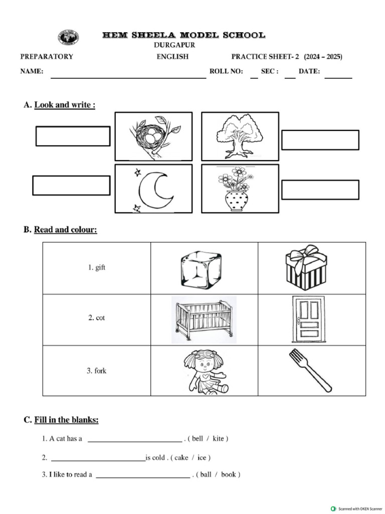 2024 English Practice Sheet 2 | PDF