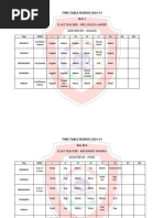 Class-wise Time Table 2025-26 | PDF | Languages Of India | Inquiry