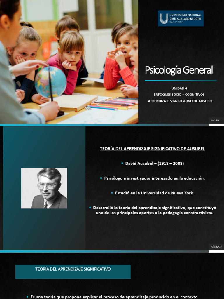 U4 - Aprendizaje Significativo de Ausubel | PDF | Aprendizaje ...