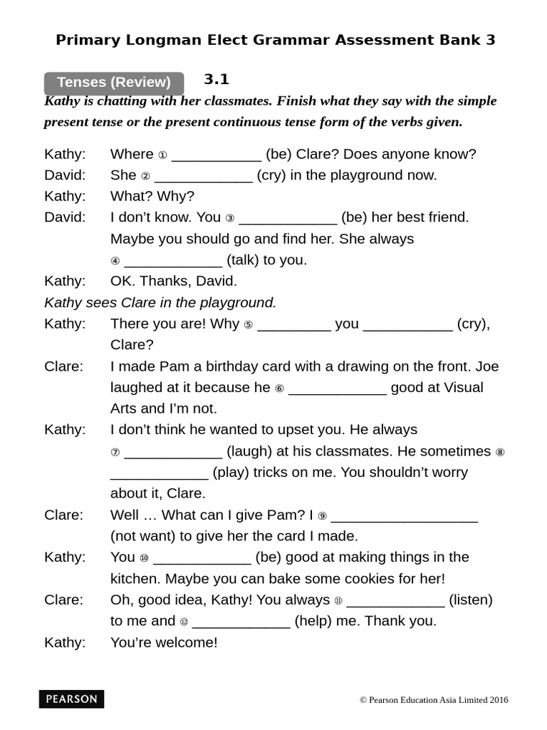 PLET P3 Tenses (Review) | PDF