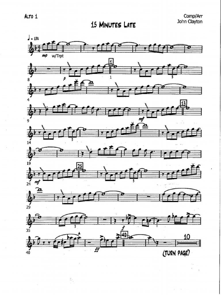 15 Minutes Late - Audition Parts | PDF
