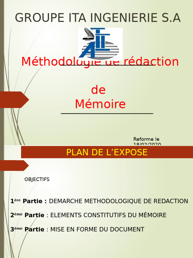 Methodologie de Redaction de Memoire Revu | PDF | Mémoire | Psychologie du développement