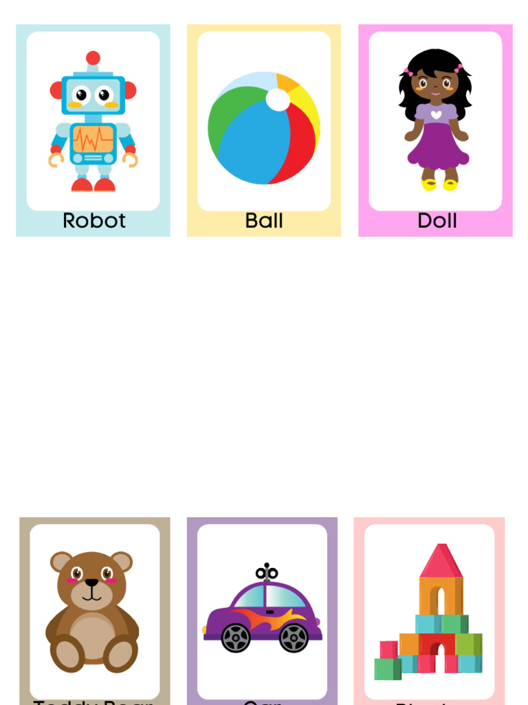 Toys Flashcards For ESL or ELL Learners | PDF