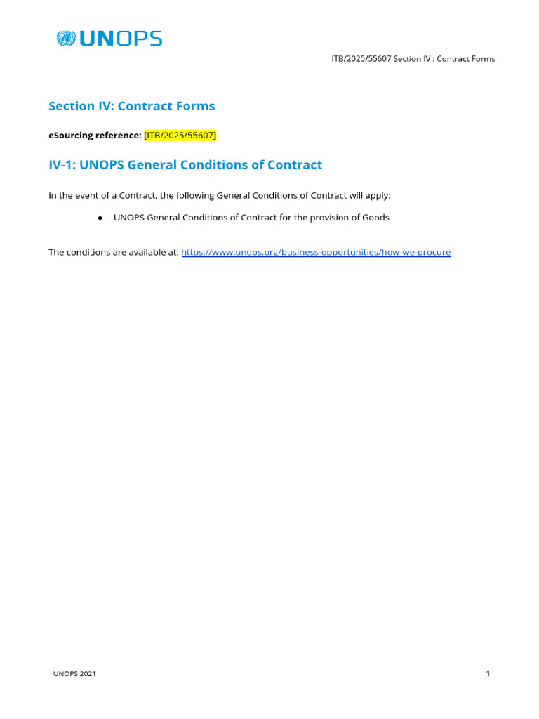ITB_2025_55607_Section_IV_Contract Forms | PDF | Business Law | Justice