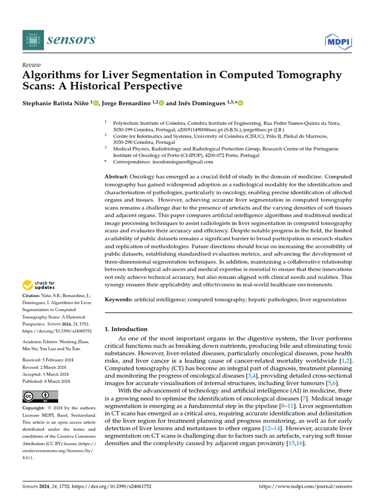 Algorithms For Liver Segmentation In Computed Tomography Scans A