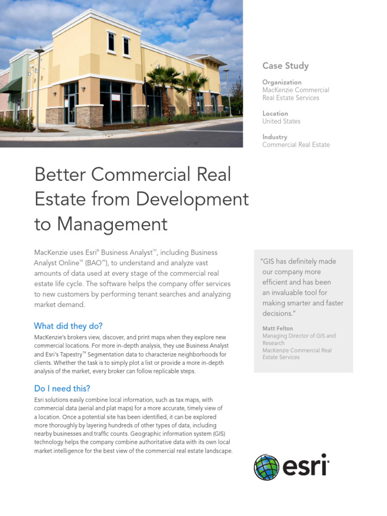 Mackenzie Commercial Real Estate | PDF | Esri | Geographic Information System