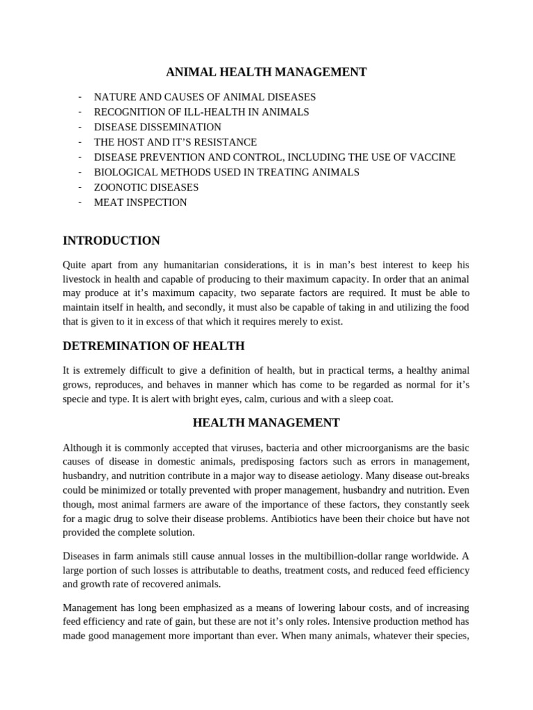 Anp 406 Animal Health Management | PDF | Immune System | Antibody