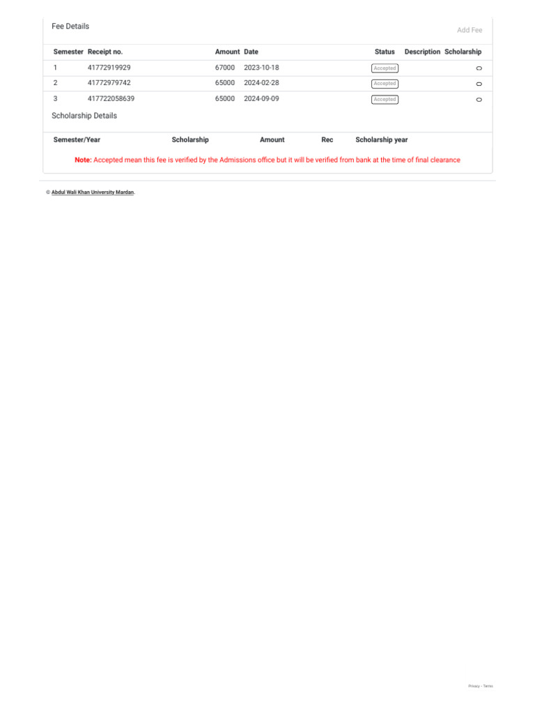Lms Fee Record | PDF