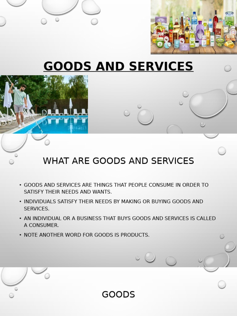 Understanding Goods and Services | PDF | Agriculture