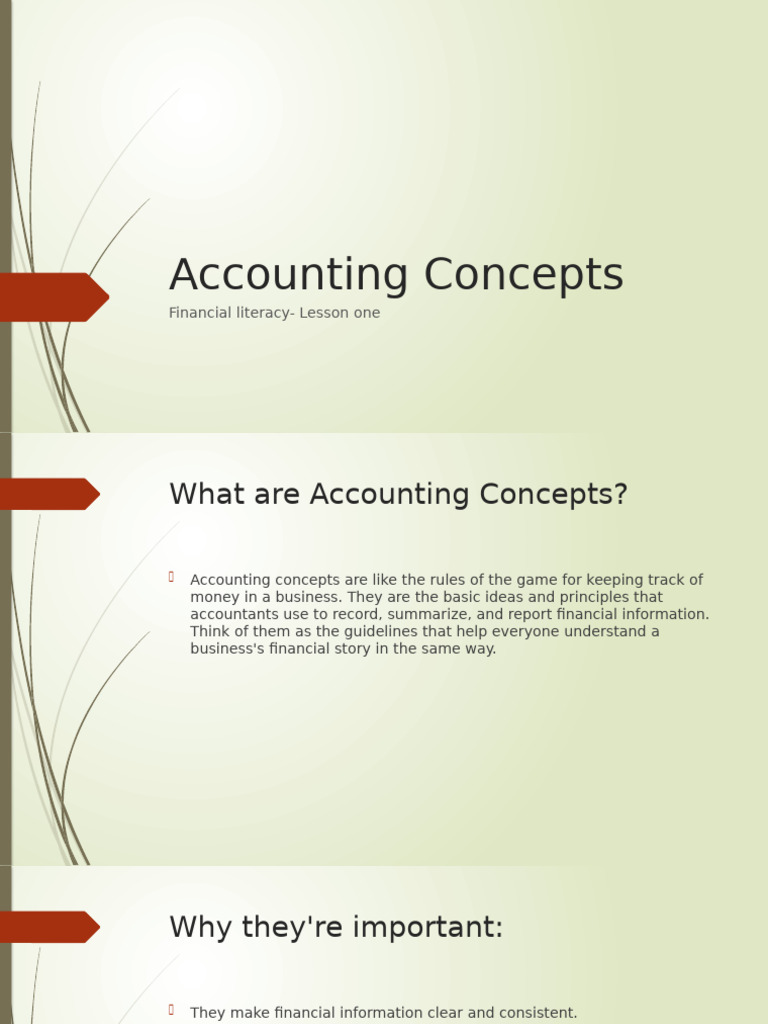 Accounting Concepts EMS Grade 7-Lesson 1 | PDF | Credit | Finance ...